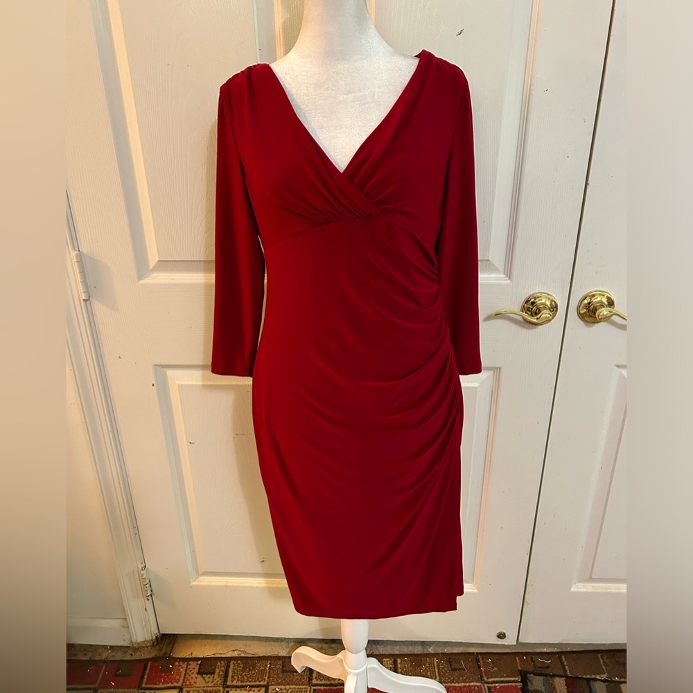 Lauren Ralph Lauren Classic Red Dress, Size 6p - Gem